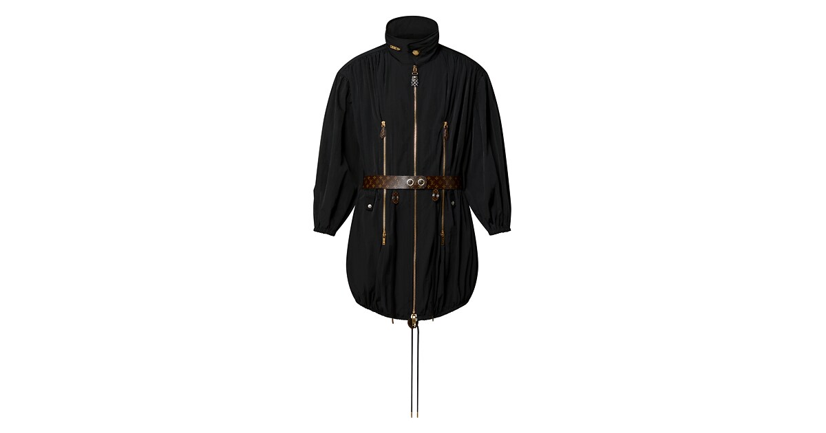 Monogram Accent Gathered Nylon Parka - OBSOLETES DO NOT TOUCH | LOUIS ...