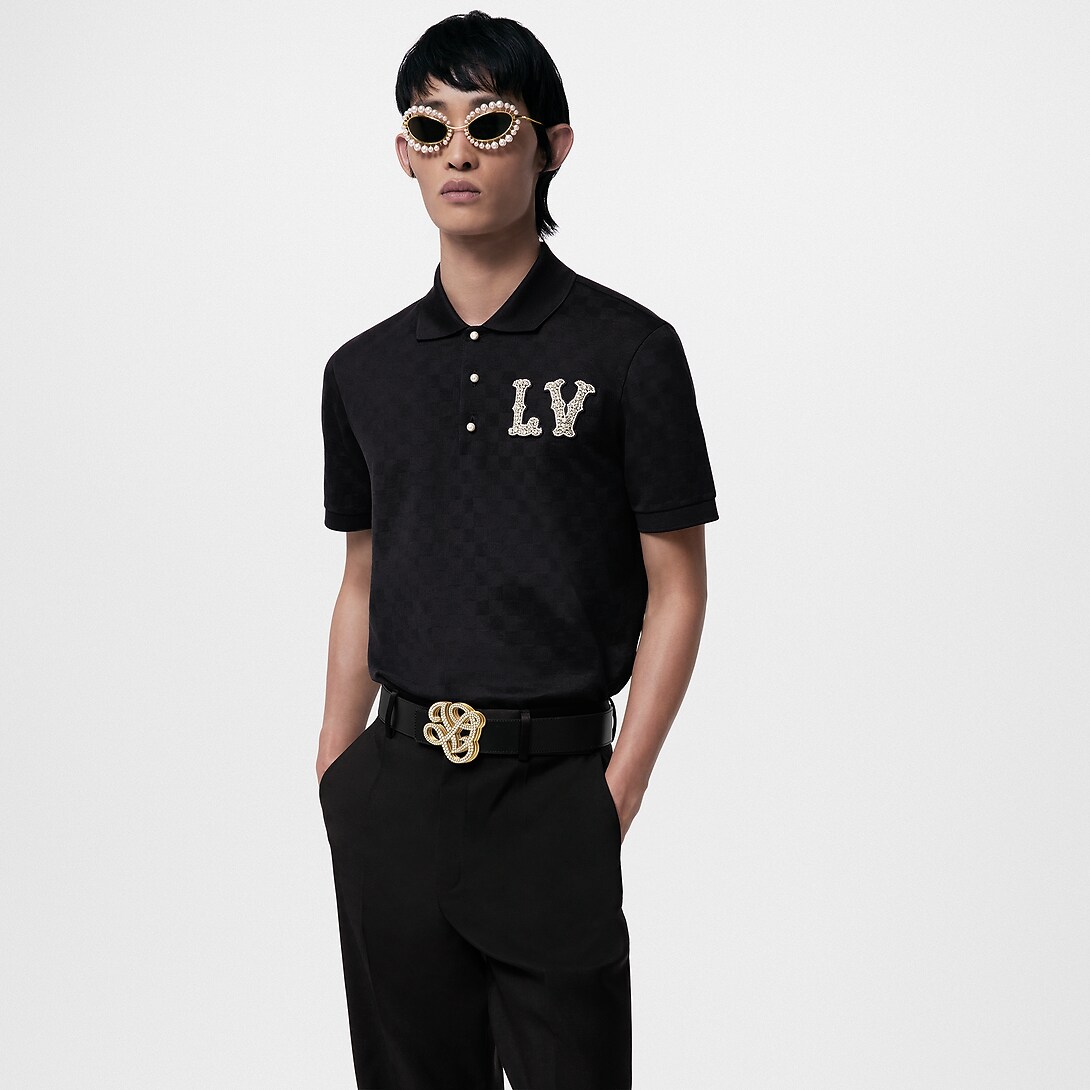 Cotton Pique Polo With Embroidered LV Patch - Ready-to-Wear 1AFJEP ...