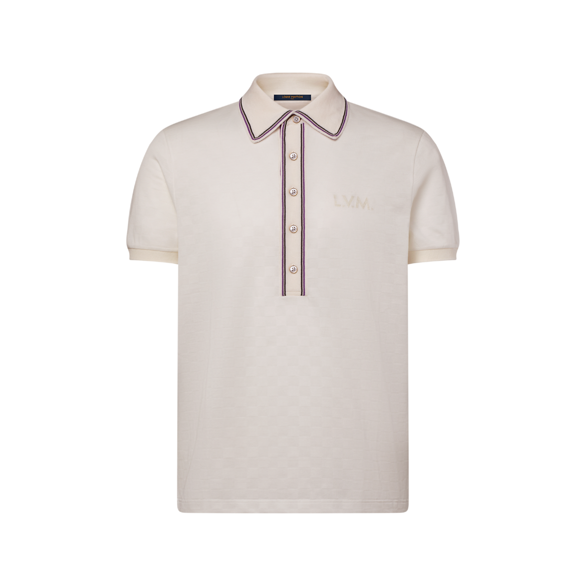 Damier Jacquard Short-Sleeved Polo Shirt - For Men | LOUIS VUITTON