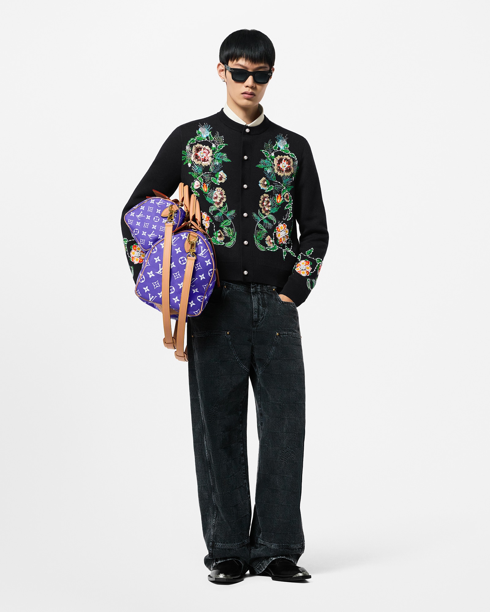 Embroidered Merino Wool Cardigan - Luxury Multicolor | LOUIS VUITTON