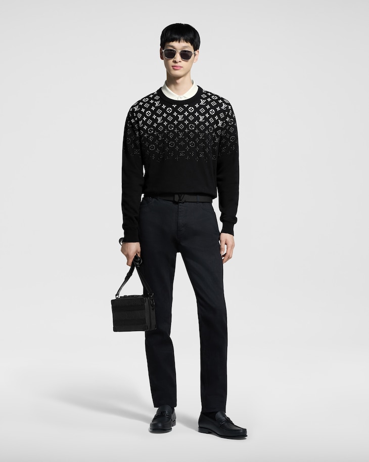 Gradient Cotton Crewneck - Luxury Black | LOUIS VUITTON