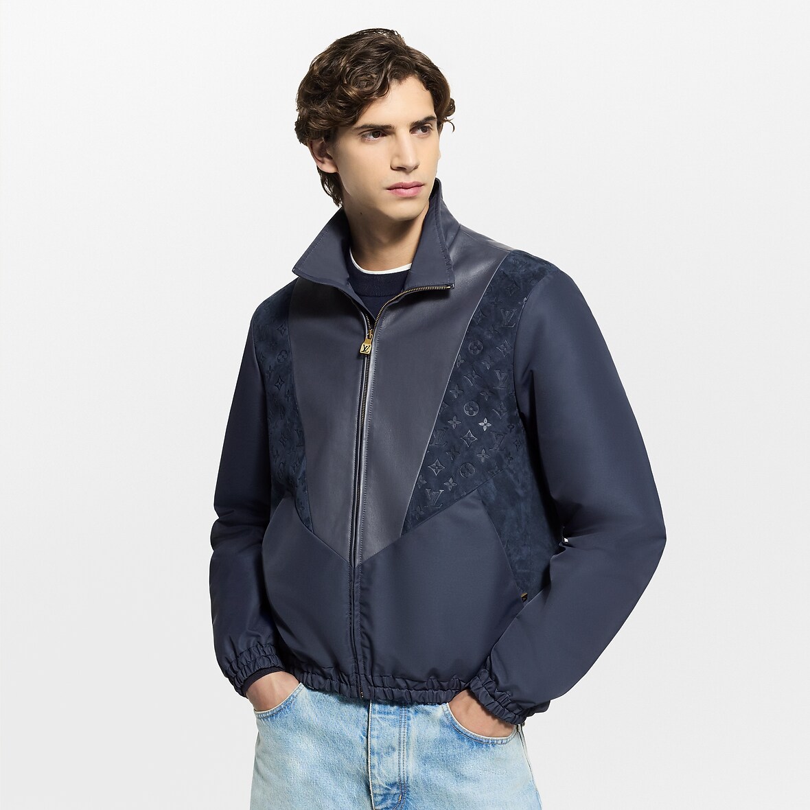 Leather Mix Track Top - High-End Ready-to-Wear 1AJB73 | LOUIS VUITTON
