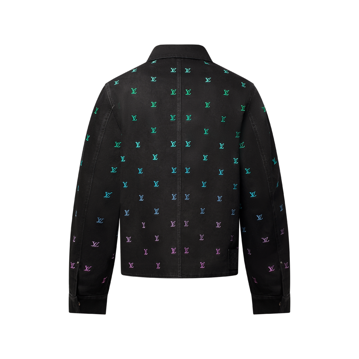 LV Blason Gradient Embroidered Denim Coach Jacket - Ready-to-Wear ...