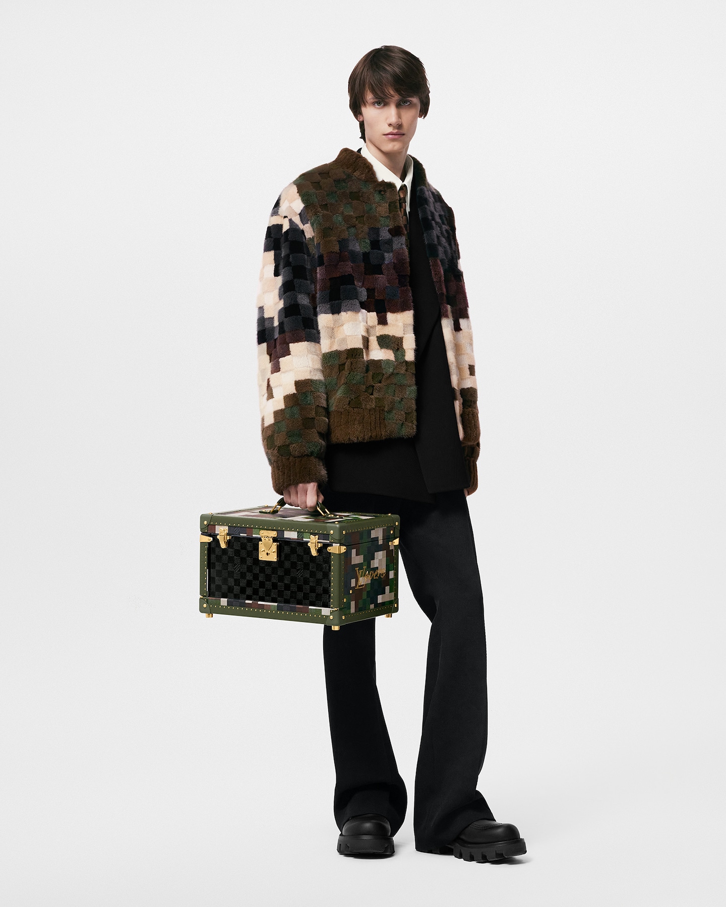 Mink Damier Intarsia Blouson - Luxury Multicolor | LOUIS VUITTON