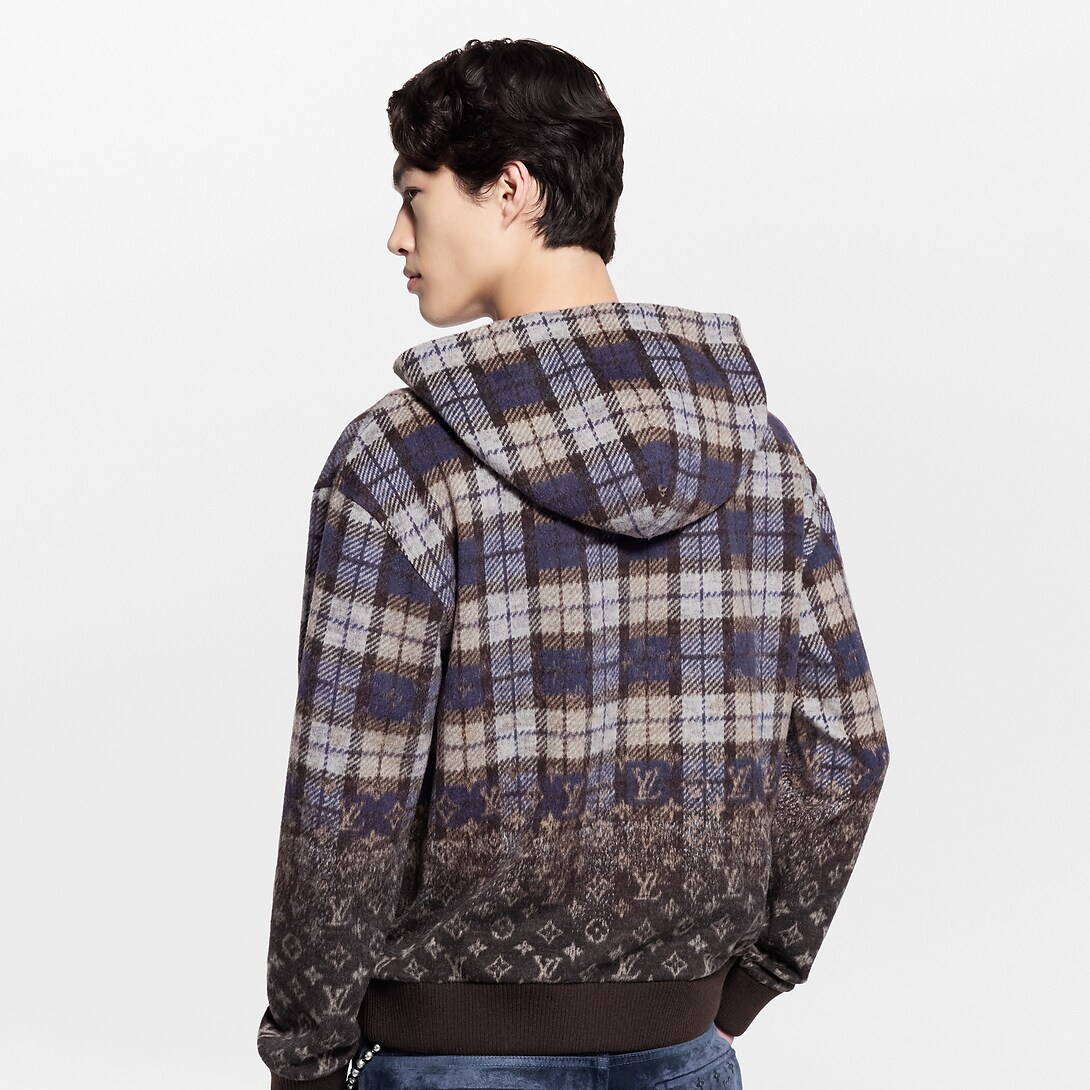 Monogram Faded Plaid Hoodie - Ready-to-Wear | LOUIS VUITTON