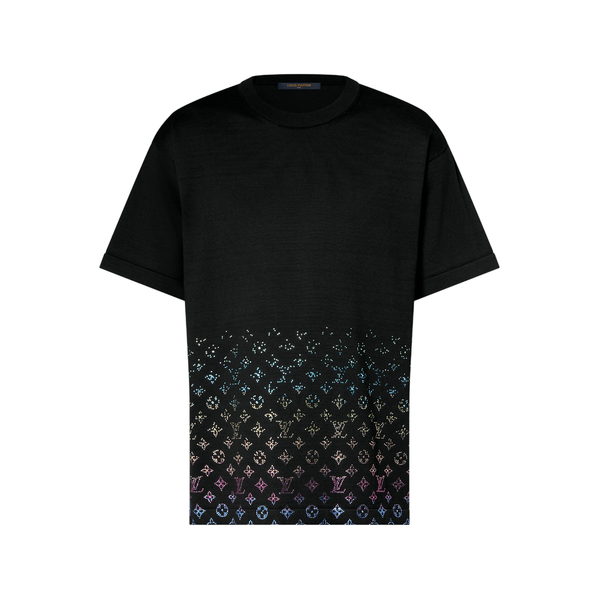 Monogram Gradient Embellished Short-Sleeved Crewneck - Ready-to-Wear ...