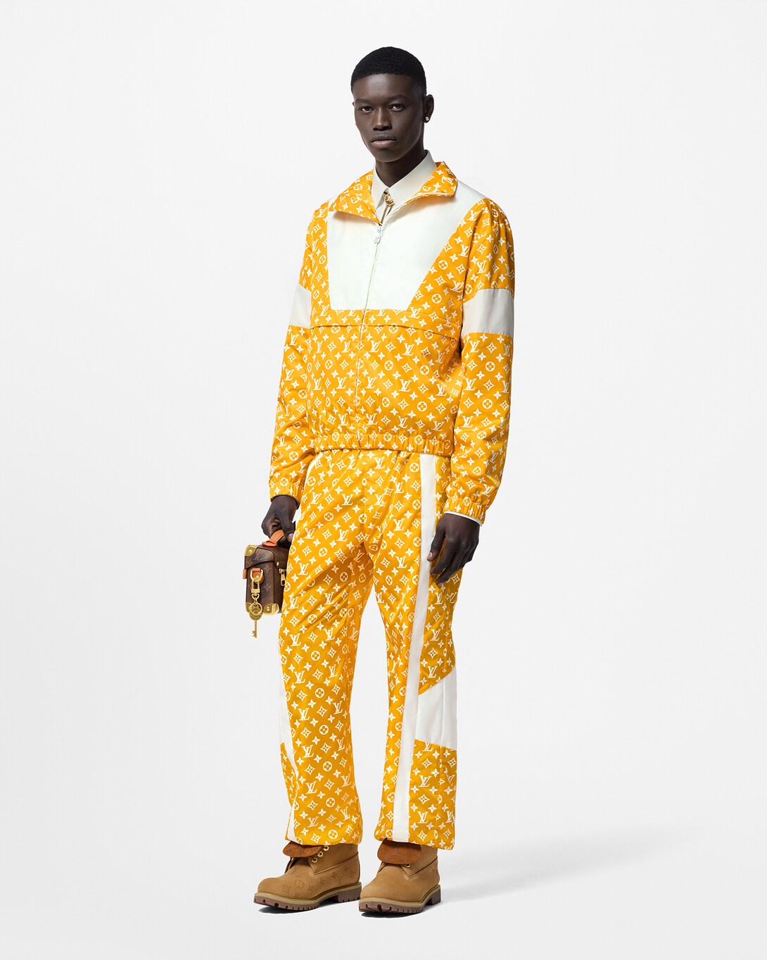 Monogram Printed Technical Track Trousers - Luxury Yellow | LOUIS VUITTON
