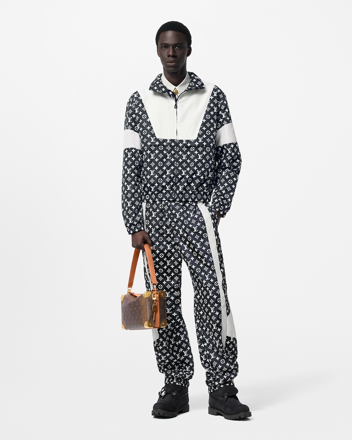 Monogram Printed Technical Track Top - Luxury Blue | LOUIS VUITTON
