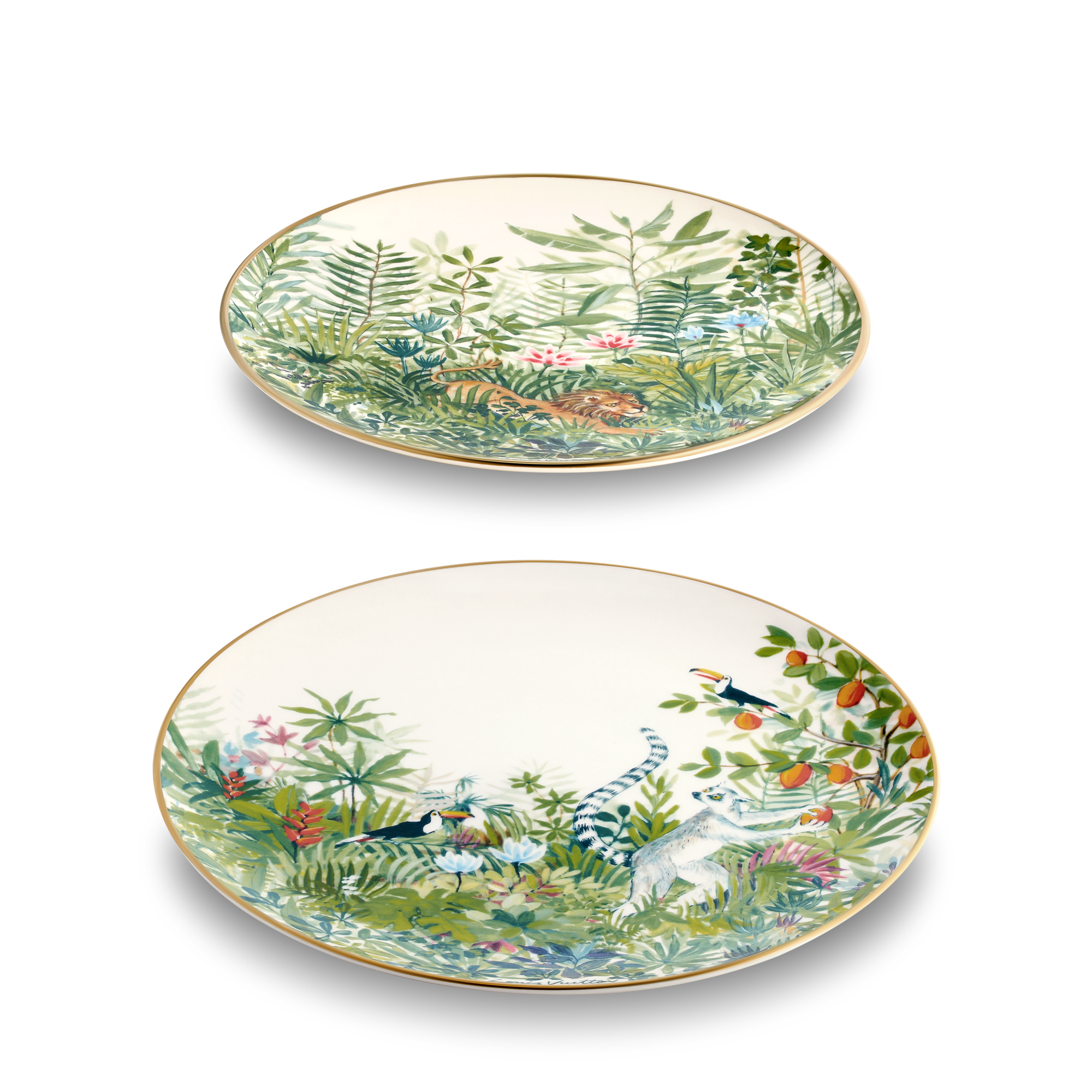 Tropical Jungle Set 2 Dessert Plates - Home and Art of Dining R93729 ...